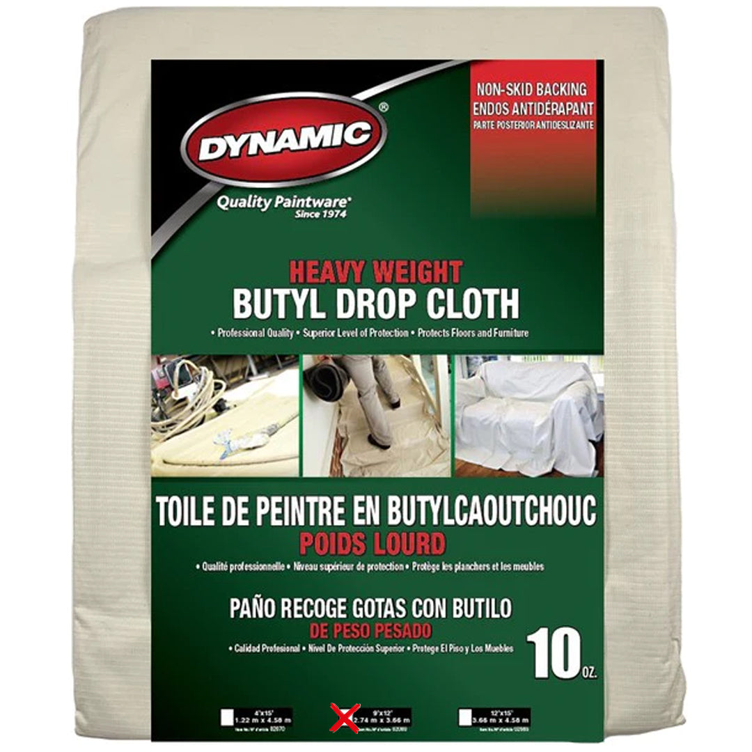 Dynamic Heavy Weight Butyl Drop Cloth (9'x12') – My Paint & Decor