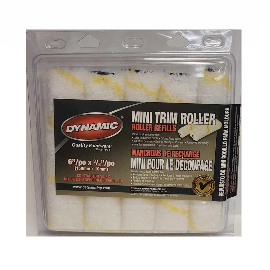 Dynamic Microfiber Mini Trim Rollers 6" - 10 pack (HM005317) – My Paint ...